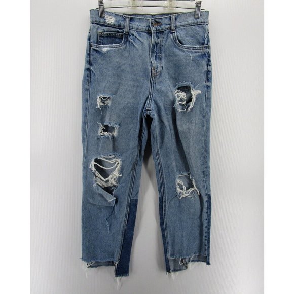 Zara | Jeans | Zara Jeans 4 High Rise Trfixd Denim Ripped Pants ...